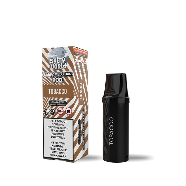 Tobacco -Salty MELO Bar Replacement Pod 28.5mg/ml | Shisha Glass