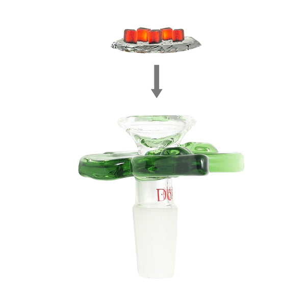 Dokha Glass Butterfly Shisha Bowl 14mm | Shisha Glass