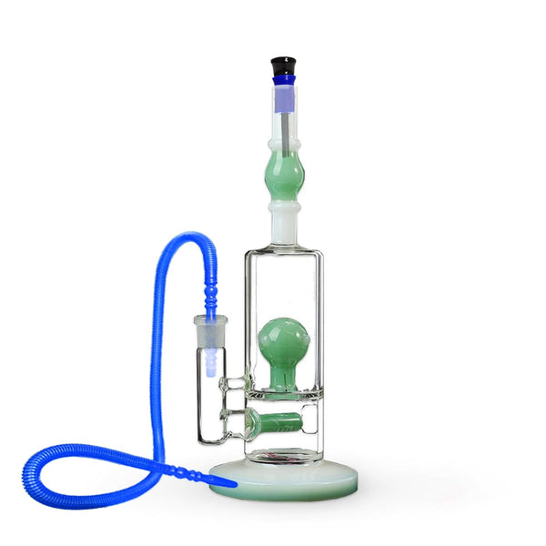 Dome & Inline Percolator Mini Glass Waterpipe 26cm | Shisha Glass
