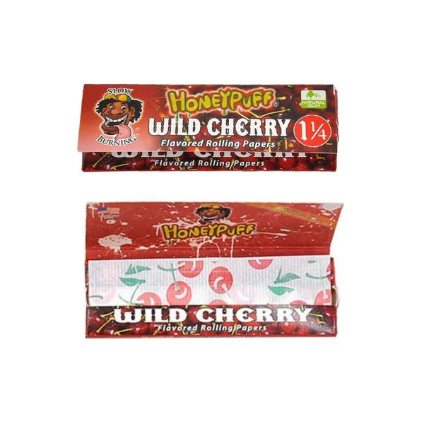 Honey Puff Extra Flavored Rolling Paper 1 1/4 - Wild Cherry | Shisha Glass