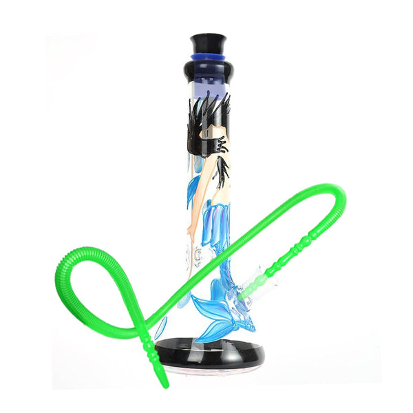 Mermaid Beaker Base Glass Waterpipe With Ice Catcher 27cm | Shisha Glass