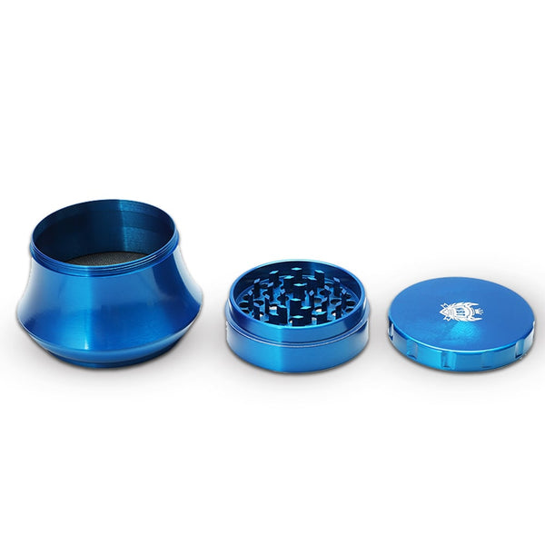 NBT Aluminum Flat Cone Grinder 78mm 4xParts | Shisha Glass
