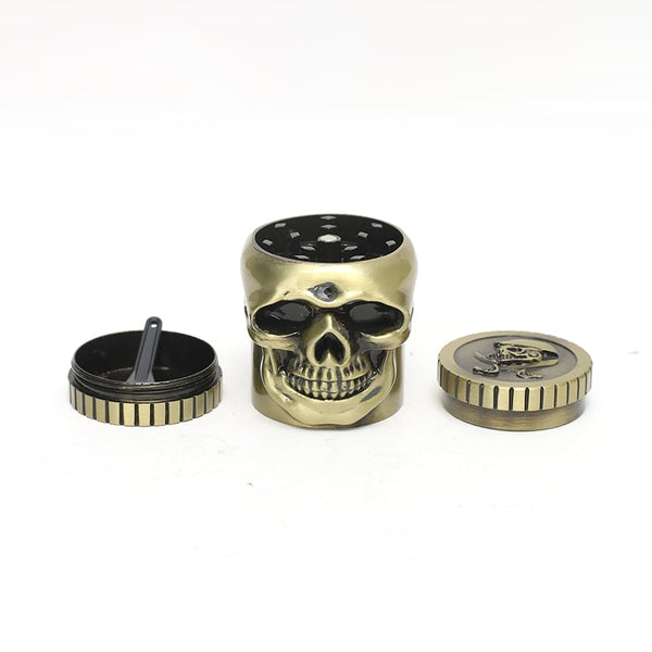 NBT Metal Smiling Skull Grinder 53mm 3xParts | Shisha Glass