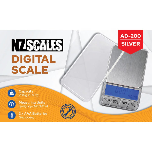 NZ Digital Scale AD-200 200 x 0.01g | Shisha Glass