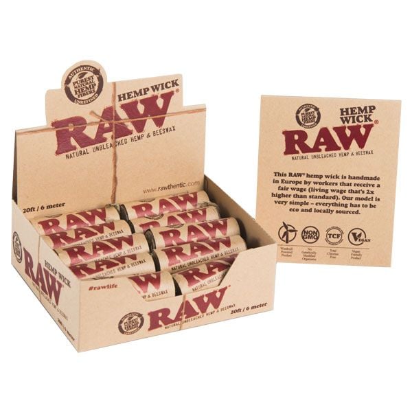 Raw Natural Hemp Wick 20Ft/6Mtr | Shisha Glass