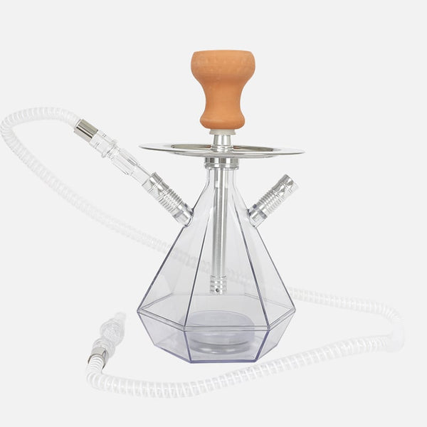 Shisha Glass Diamond Hookah 1xHose 22cm | Shisha Glass