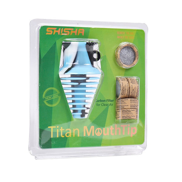 Shishaglass Titan Multicolor Vase Mouthtip Carbon Filter | Shisha Glass