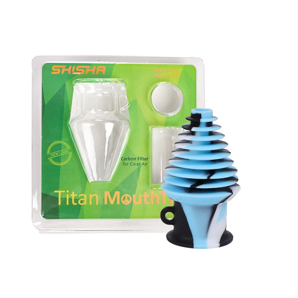 Shishaglass Titan Multicolor Vase Mouthtip Carbon Filter | Shisha Glass
