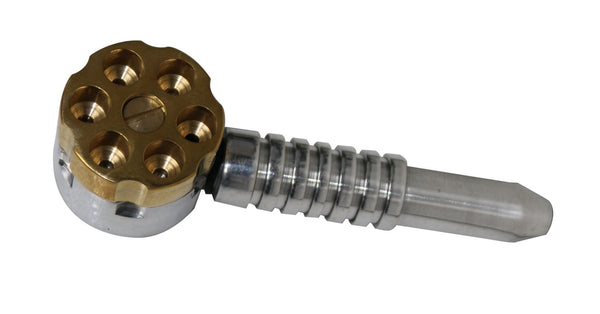 Steel Smoking Pipe Six Shooter Brass 1pc | Shisha Glass